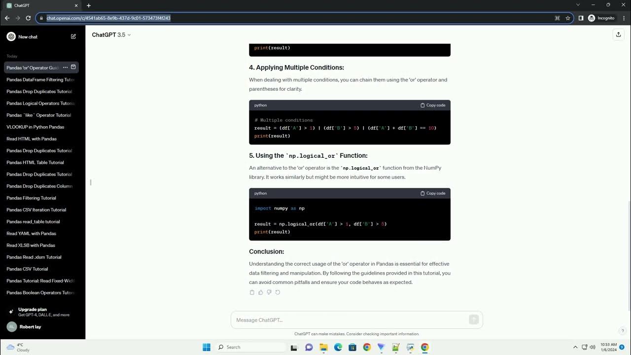 pandas or operator not working - YouTube