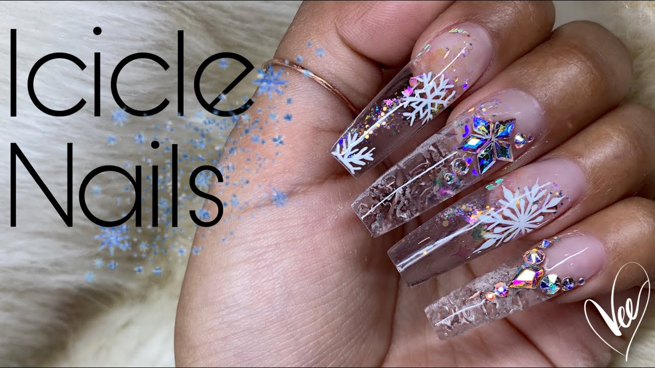 Watch Me Work : Easy Icicle Nails | Acrylic Nail Tutorial - YouTube