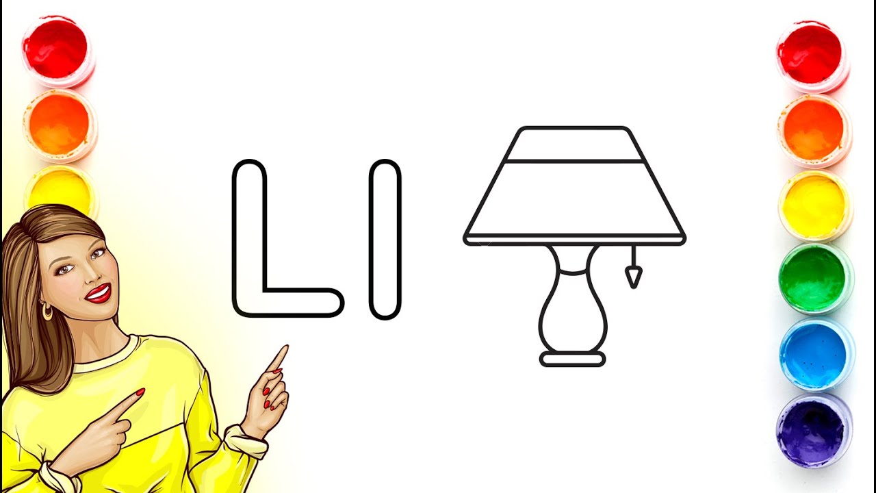 How to draw alphabet L | Lamp drawing | Fun with drawing | Learn ...