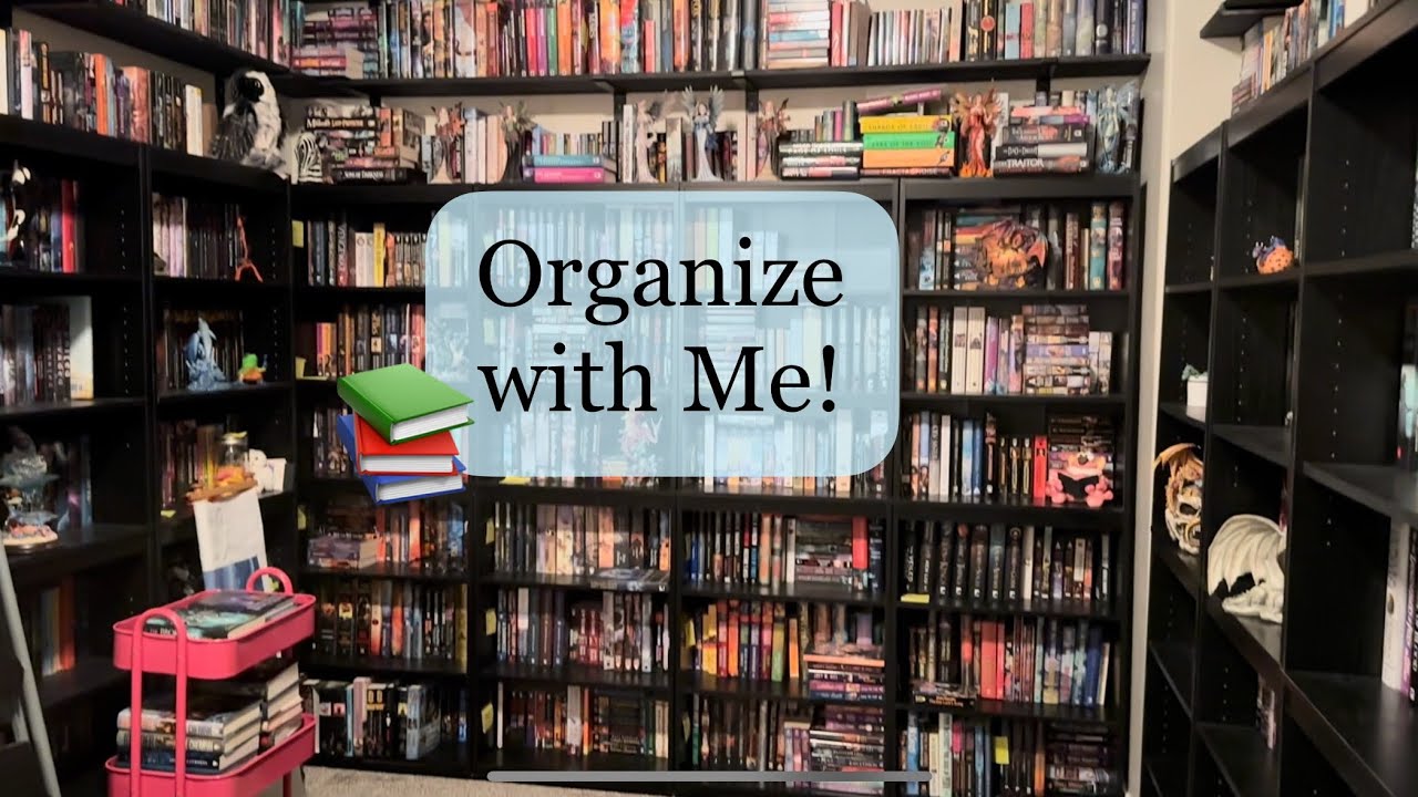 Organize with Me | Reclaiming My Messy Library! - YouTube
