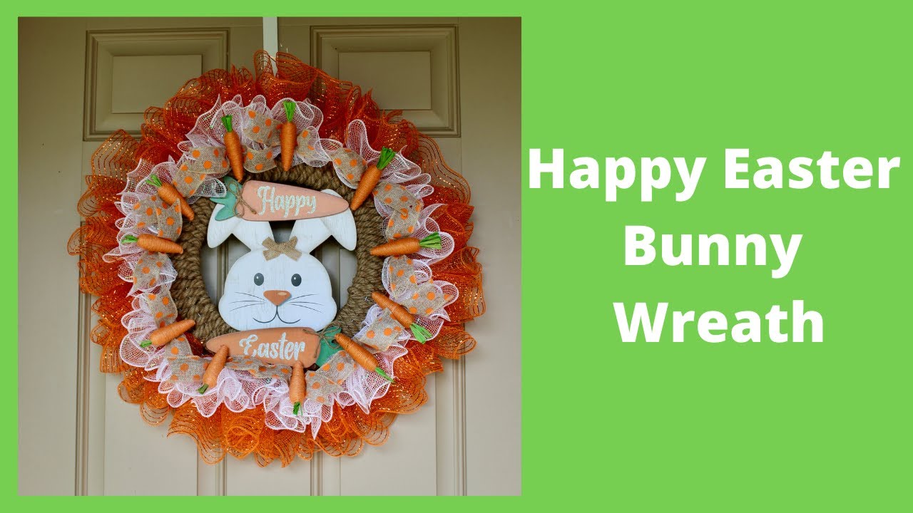 Dollar Tree Easter Bunny Wreath/Collaboration with Rhapsody In Ribbons ...