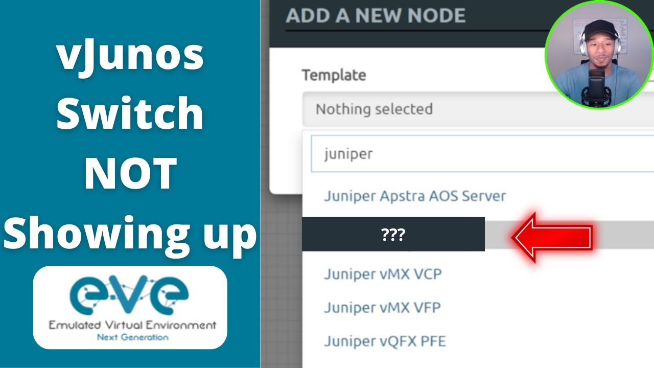 New vJunos Switch (vEX) not showing up in EVE-NG - YouTube