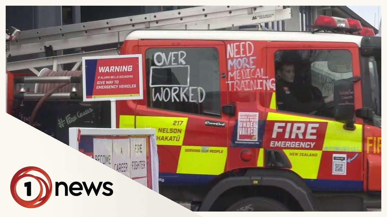 Professional firefighters to strike for an hour on Friday - YouTube