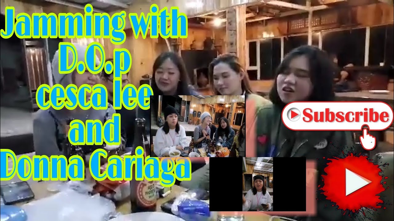 Jamming with Donna Cariaga / at ang magandang D.O.P namin Cesca lee ...