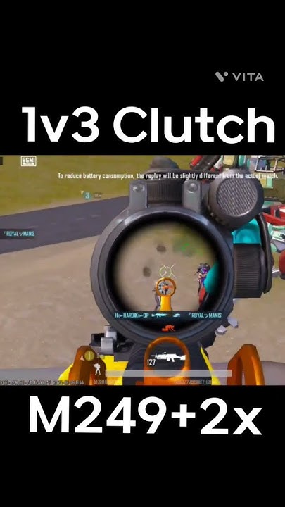 1v3 Clutch with m249+2x full spray #gaming #bgmi #youtubeshorts #shorts #trending #pubg #gaming ...