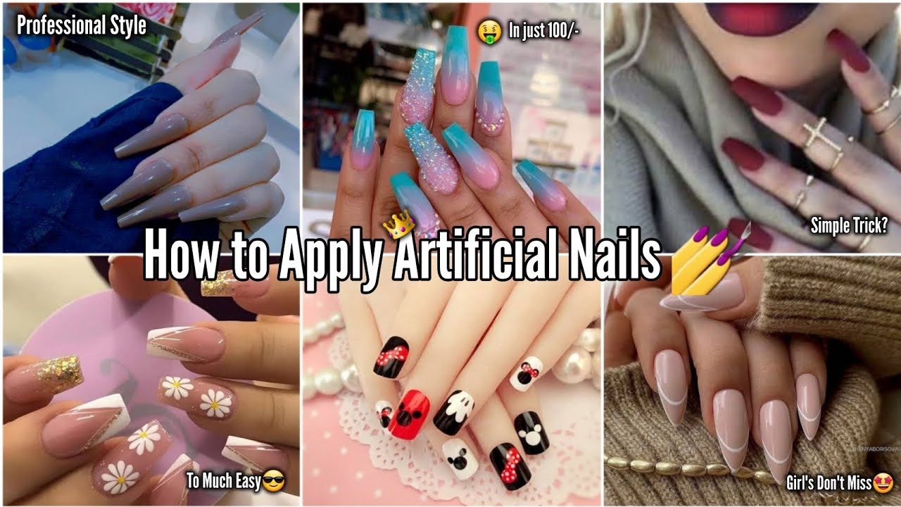 How To Apply Fake Nails Like a Pro || Acrylic nails Tutorial 💅 | Step ...