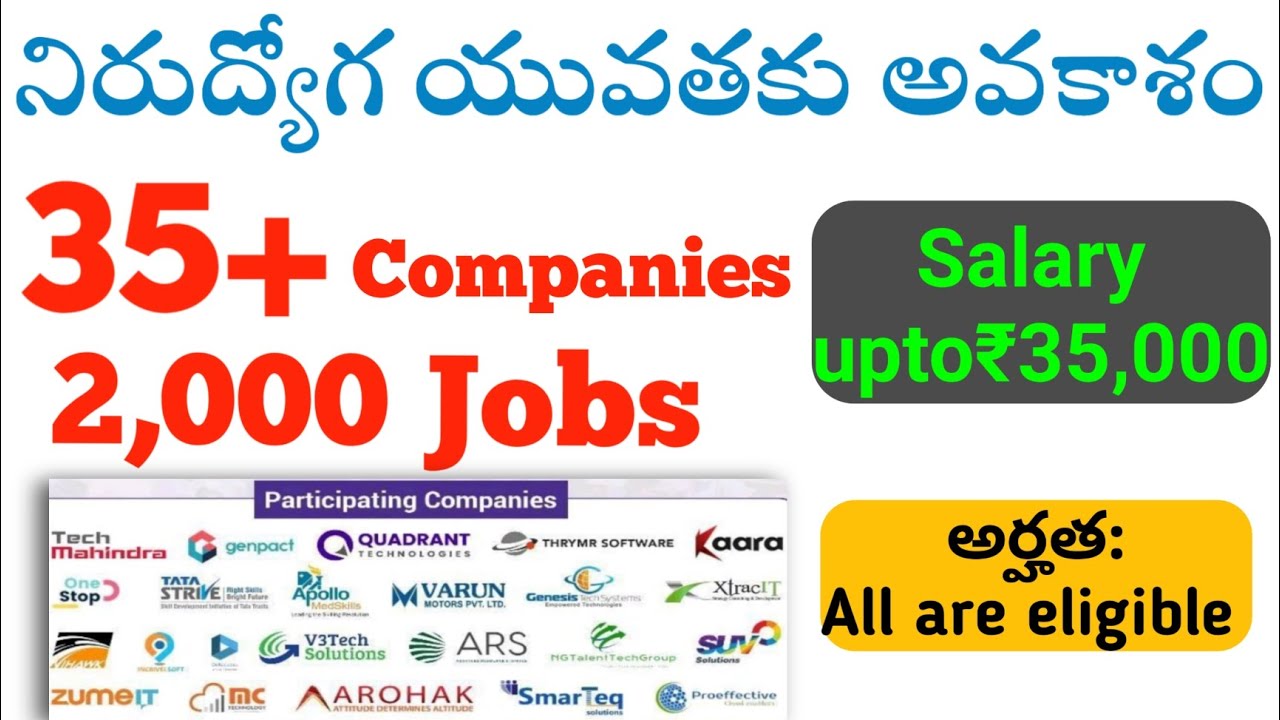 Mega Job Mela 35+ Top Mnc Companies and 2000+ Job Openings In AP-TS ...