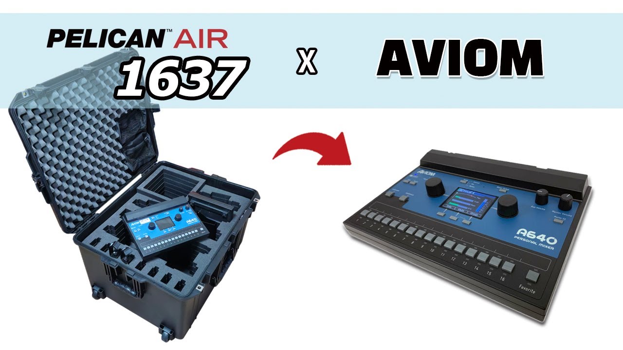 펠리칸 에어1637, AVIOM A640 퍼스널믹서 케이스 커스텀 - YouTube