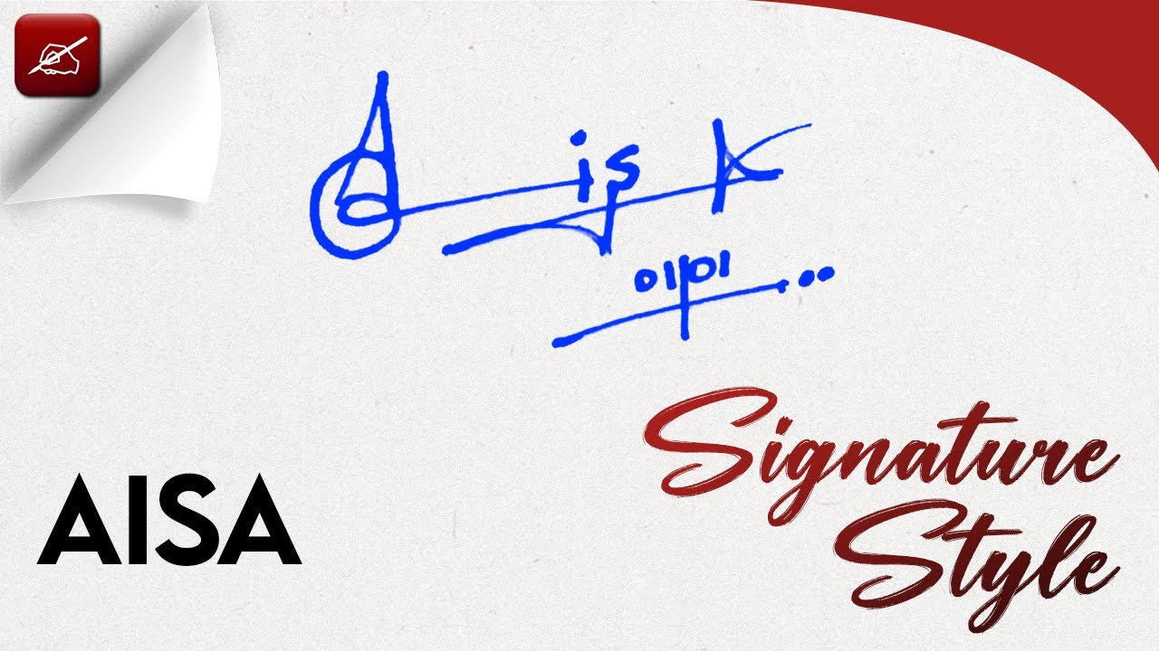 ️ Aisa Name Signature Design - A Signature Style - How to Signature ...