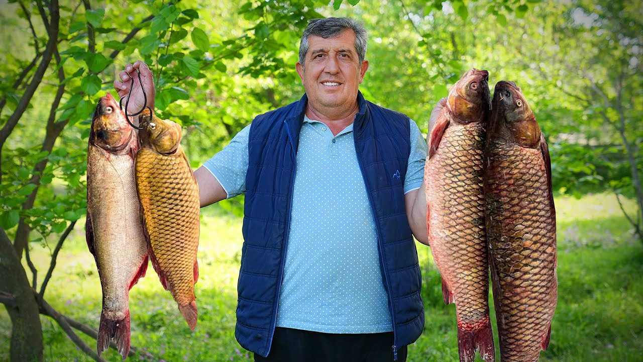 COOKING BIG FISH on a Campfire | Best Fish Recipe Ever | Wildlife Chef ...