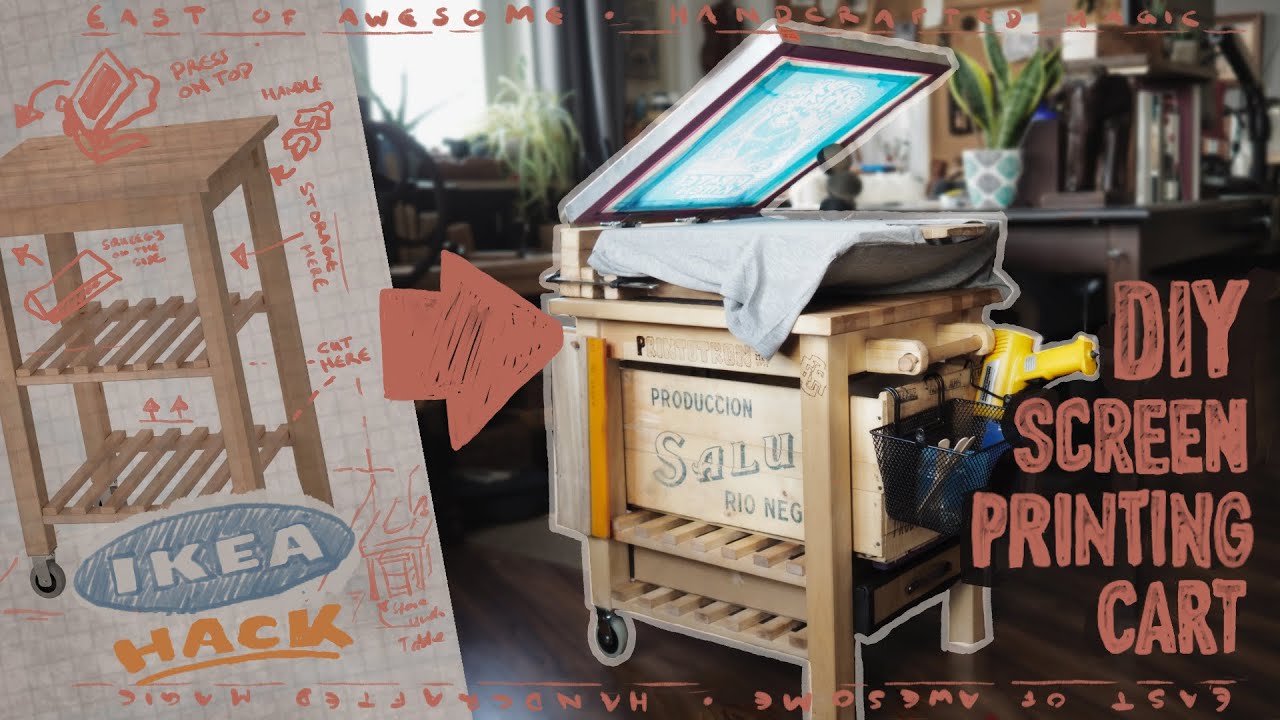 DIY Screen-Printing Cart for printing Shirts at Home - YouTube