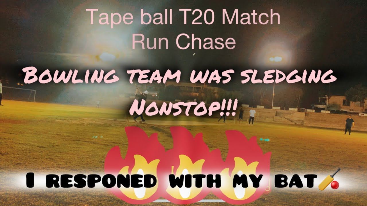 Tape Ball T20 Match | Night Cricket 🏏 | Batter responds to Sledging ...