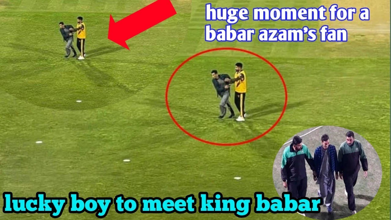 Babar azam's fan meet him in ground during match | today babar azam fan ...