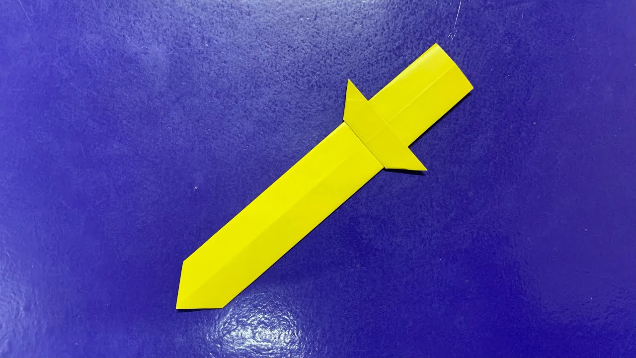 Origami Sword Easy - How to make a paper Sword step by step - YouTube