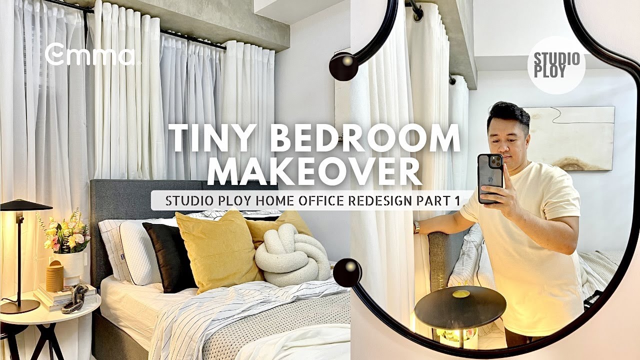 Tiny Bedroom Makeover | Studio Ploy's Home Office Part 01 | ft. Emma Sleep - YouTube