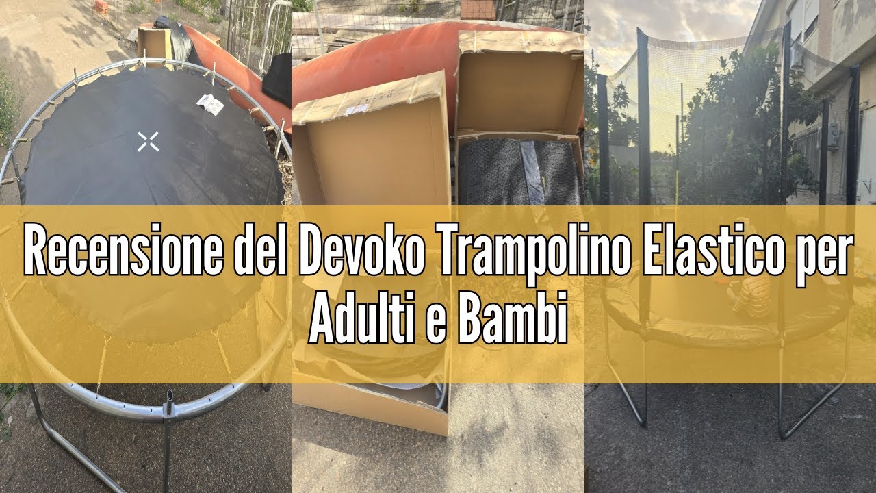 Recensione del Devoko Trampolino Elastico per Adulti e Bambini, Tappeto ...