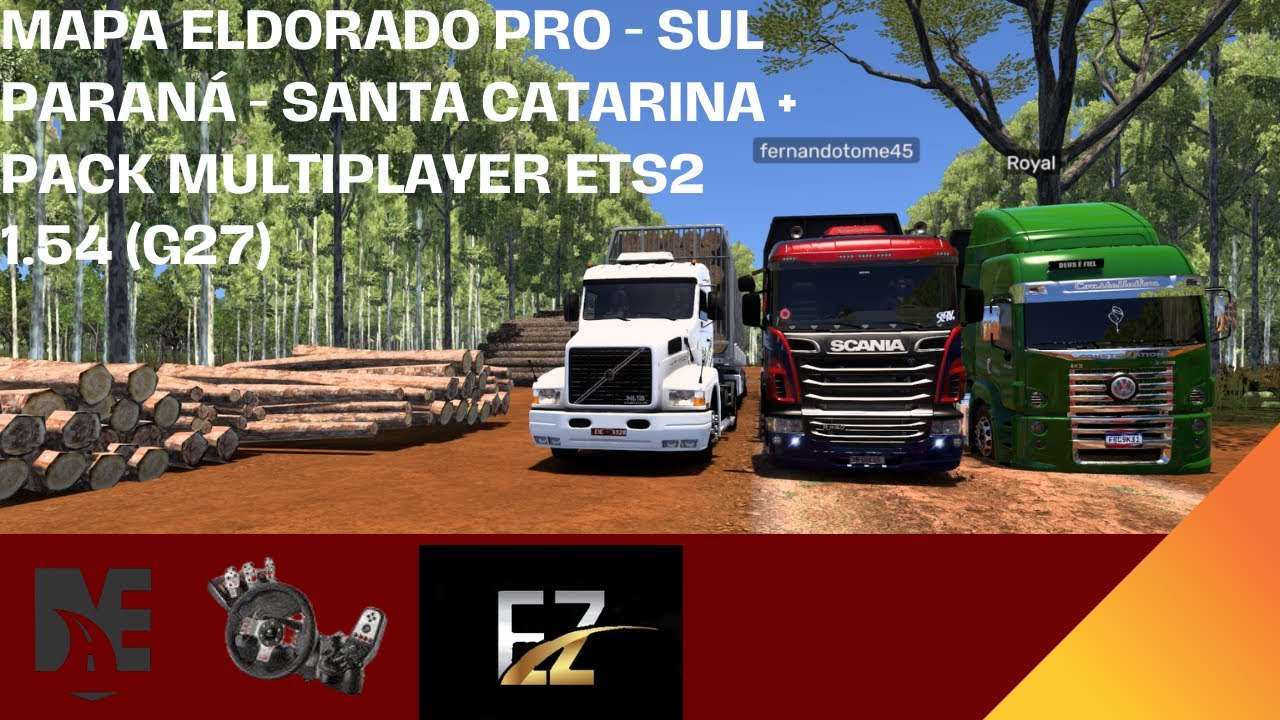 Mapa Eldorado Pro - Sul Paraná - Santa Catarina + Pack Multiplayer Ets2 1.54 (G27) - YouTube
