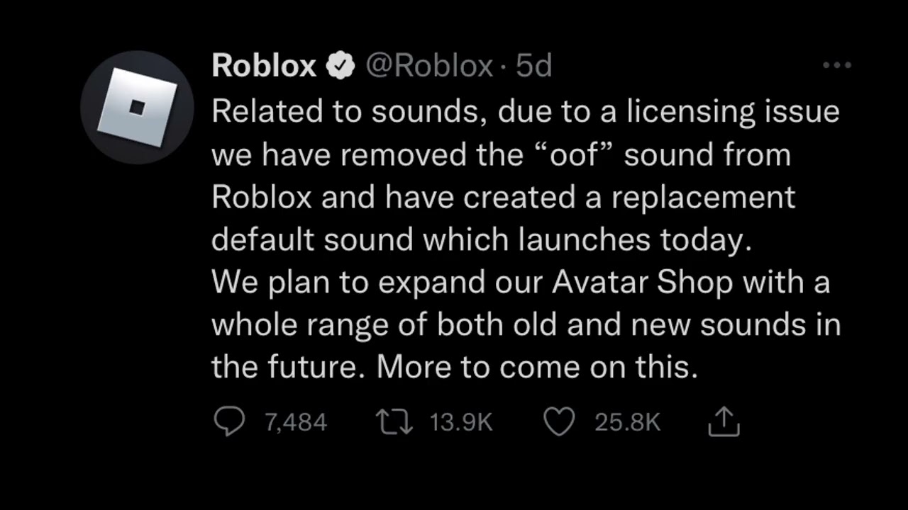 Goodbye Roblox OOF sound🥹 - YouTube