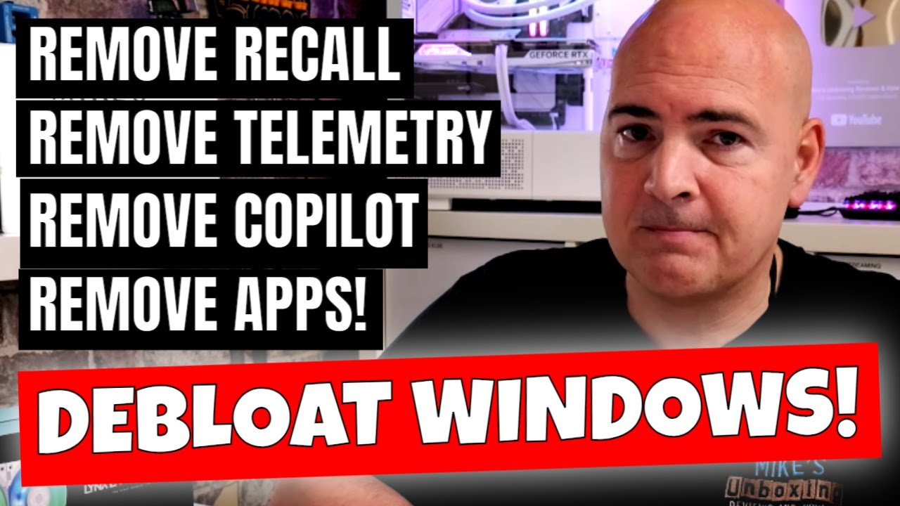 How To DEBLOAT Windows & Secure Telemetry Data Disable Copilot Recall ...