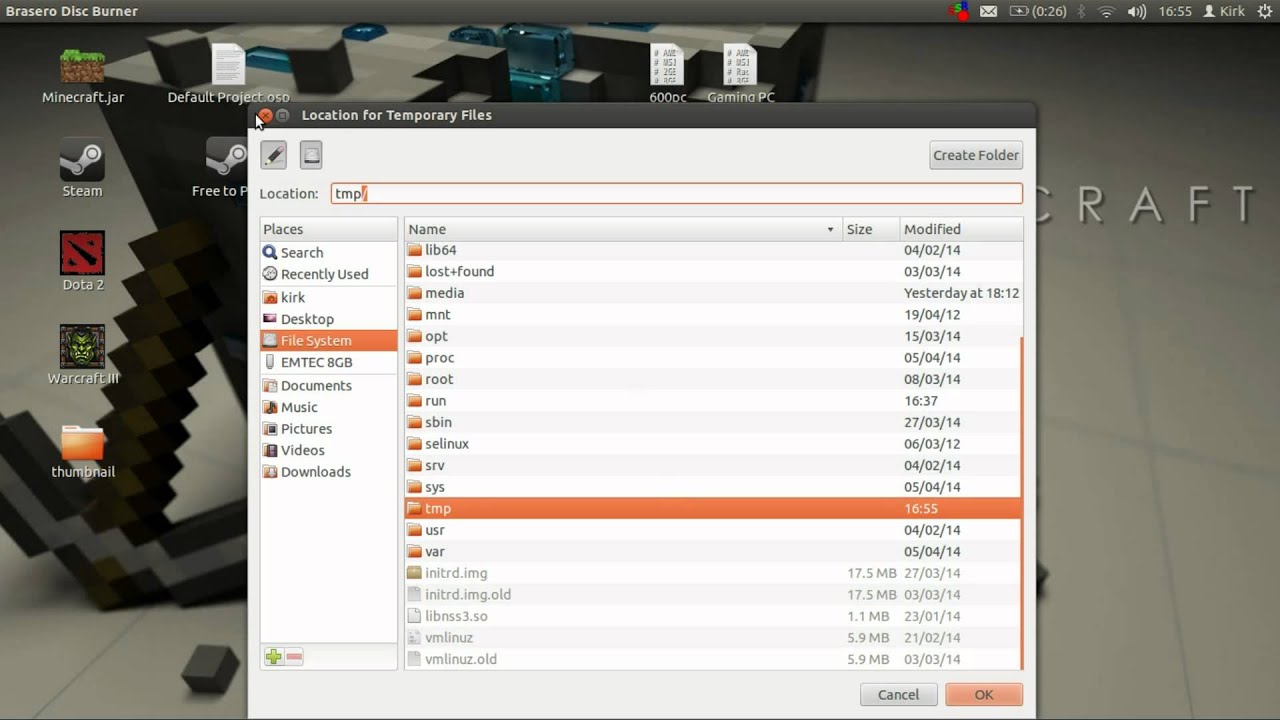 How To | Create a Data Disc With Brasero (Ubuntu) - YouTube