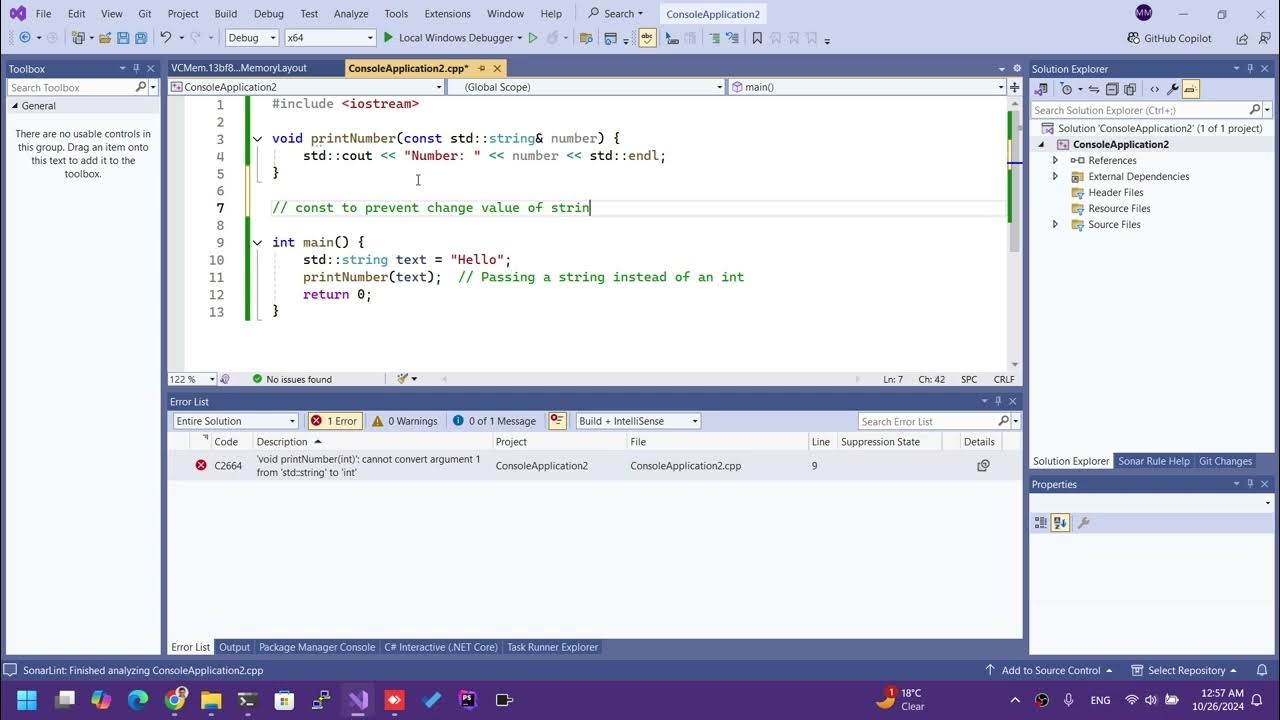 Fixing the "cannot convert argument 1" Error in C++ | No Sound Tutorial - YouTube