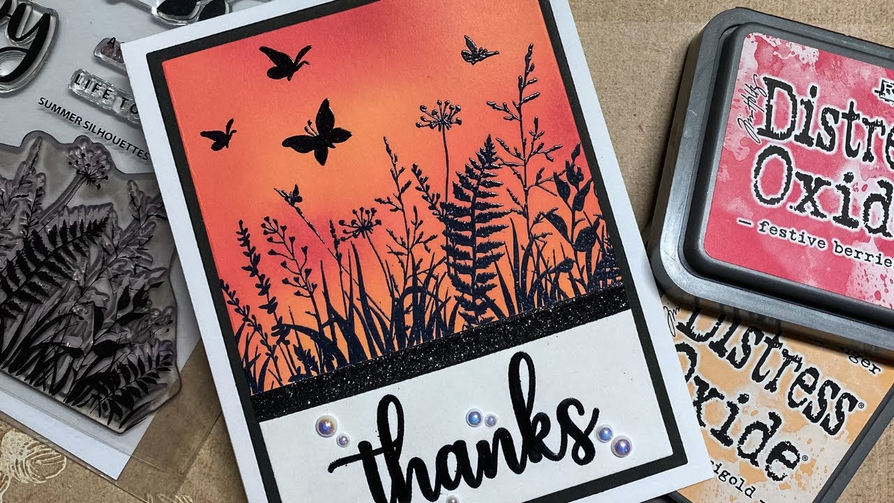 Autumn card using Summer Silhouettes Stamp Set- Gina K Designs - YouTube