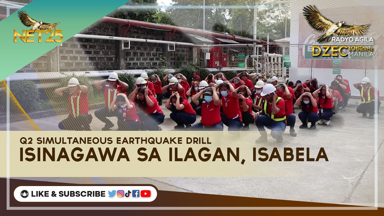 Q2 Simultaneous Earthquake Drill, isinagawa sa Ilagan, Isabela - YouTube