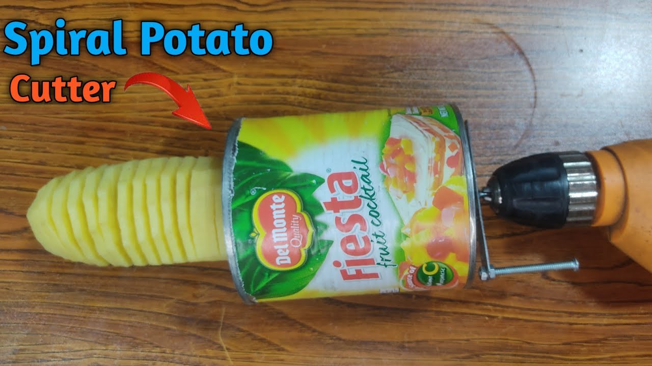 How To Make Spiral Potato Cutter || Spring Potato Machine || Diy Potato ...