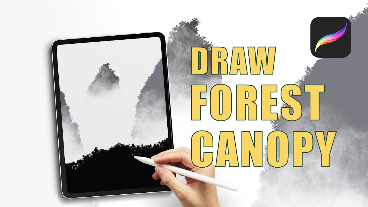 Draw Forest Canopy in Procreate। Digital Art in 4k - YouTube