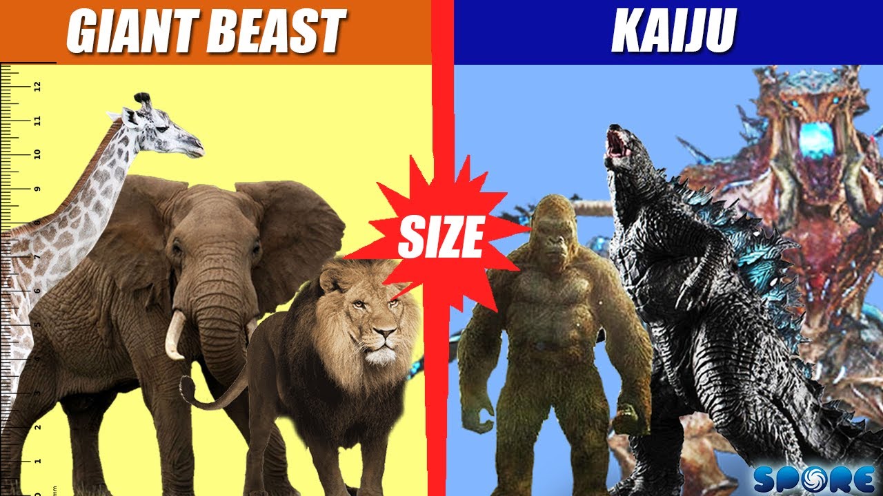Giant Beast and Kaiju Size Comparison | SPORE - YouTube