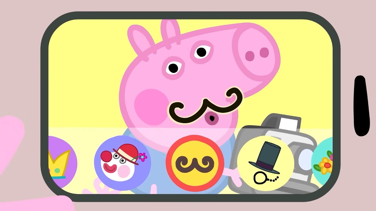 George a une Moustache! 🥸 🐽 Peppa Pig Français - YouTube