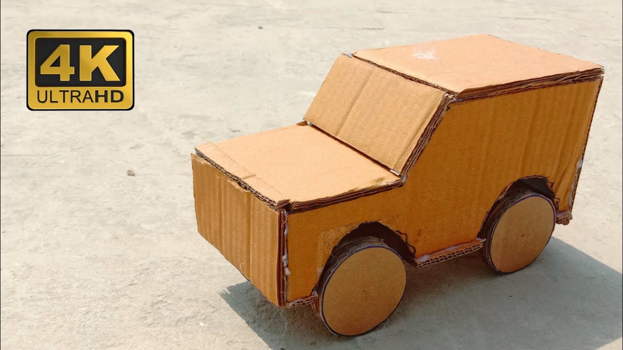 how to make a car with cardboard without motor | how to make rc car ...