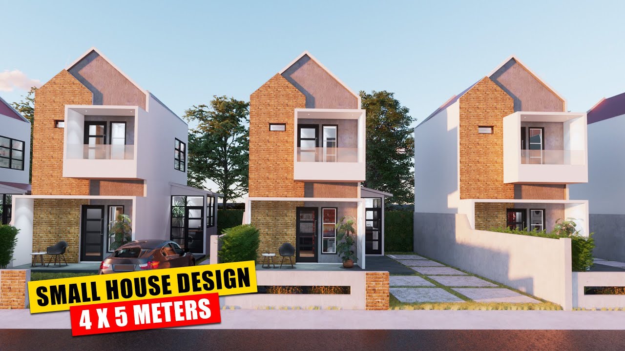 Tiny House Design Idea 4 x 5 Meters ( 20 Sqm) Modern Style With Garden ...