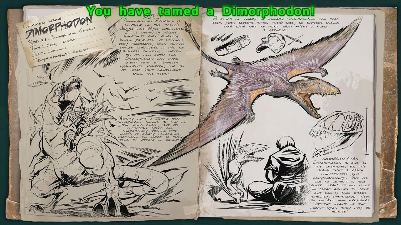 ARK: Survival Evolved Gameplay - How to Tame a Dimorphodon - YouTube