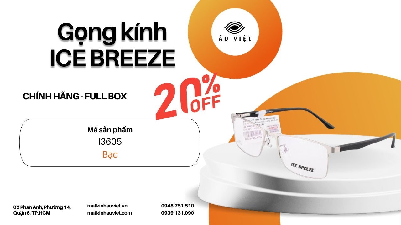 Gọng kính ICE BREEZE I3605 Full box - Mắt Kính Âu Việt - YouTube