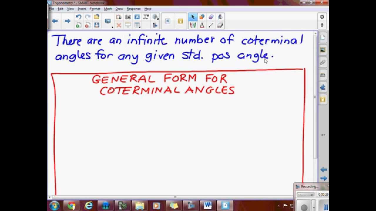 General Form of Coterminal Angles - YouTube