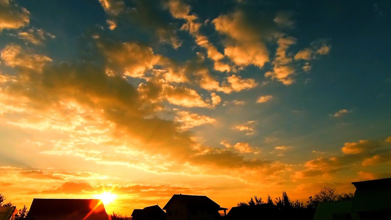 Sunset Clouds Moving Background Time Lapse Music - YouTube