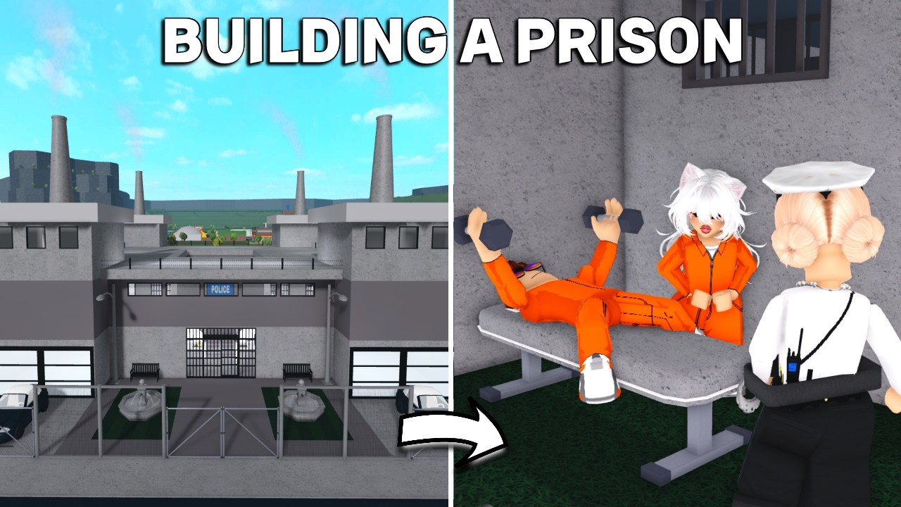 BUILDING A PRISON AND ARRESTING PEOPLE IN BLOXBURG - YouTube