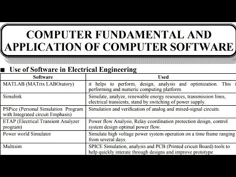 Software Use in Electrical Engineering | Part-1 | #electrical # ...