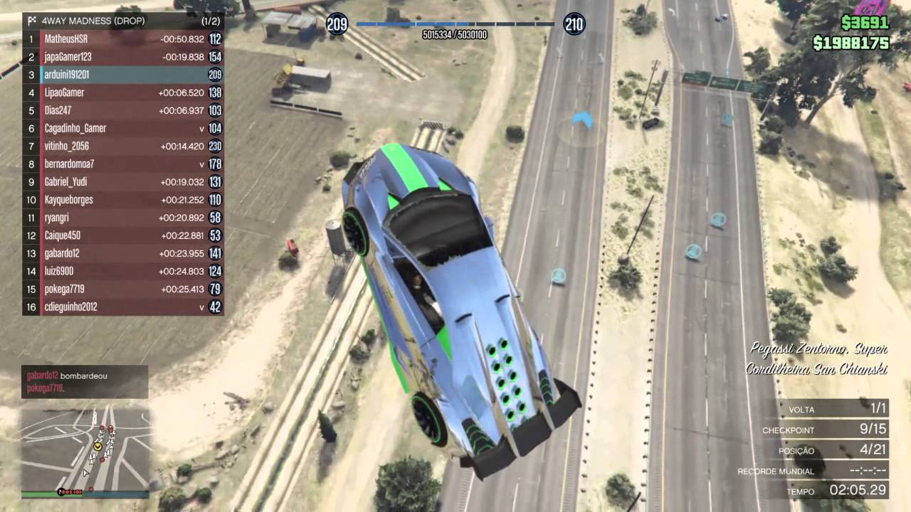 Grand Theft Auto V Corrida ps4 LipaoGamer 3 - YouTube