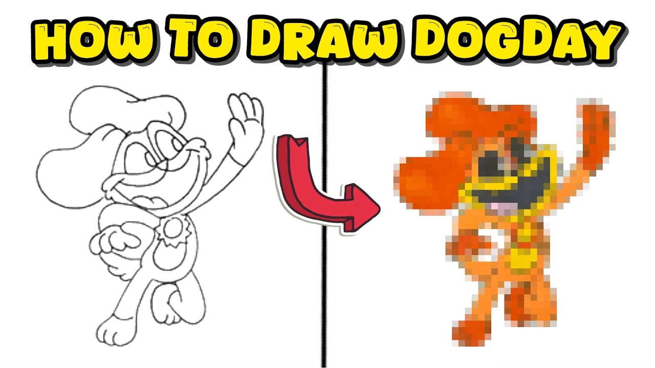 How to Draw DogDay from Poppy Playtime – Smiling Critters Character Art ...