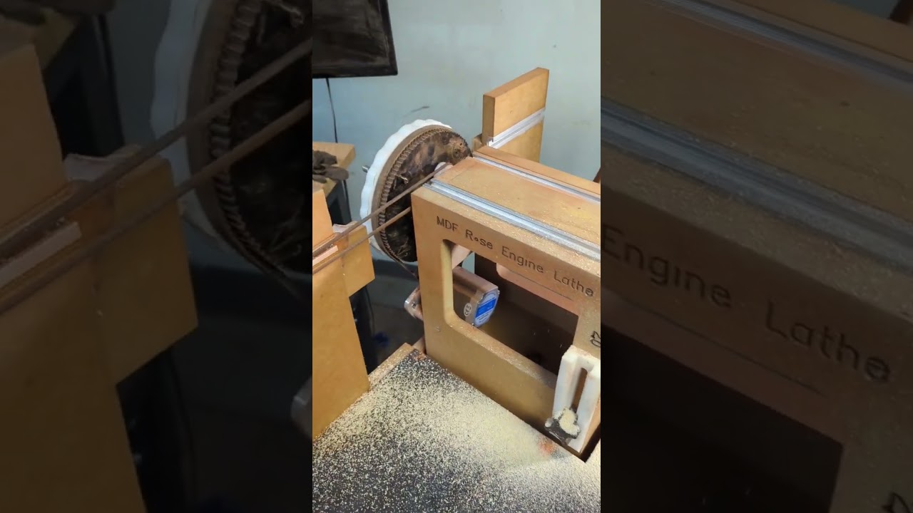 MDF Rose Engine doing side cutting on a turned maple lidded box - YouTube