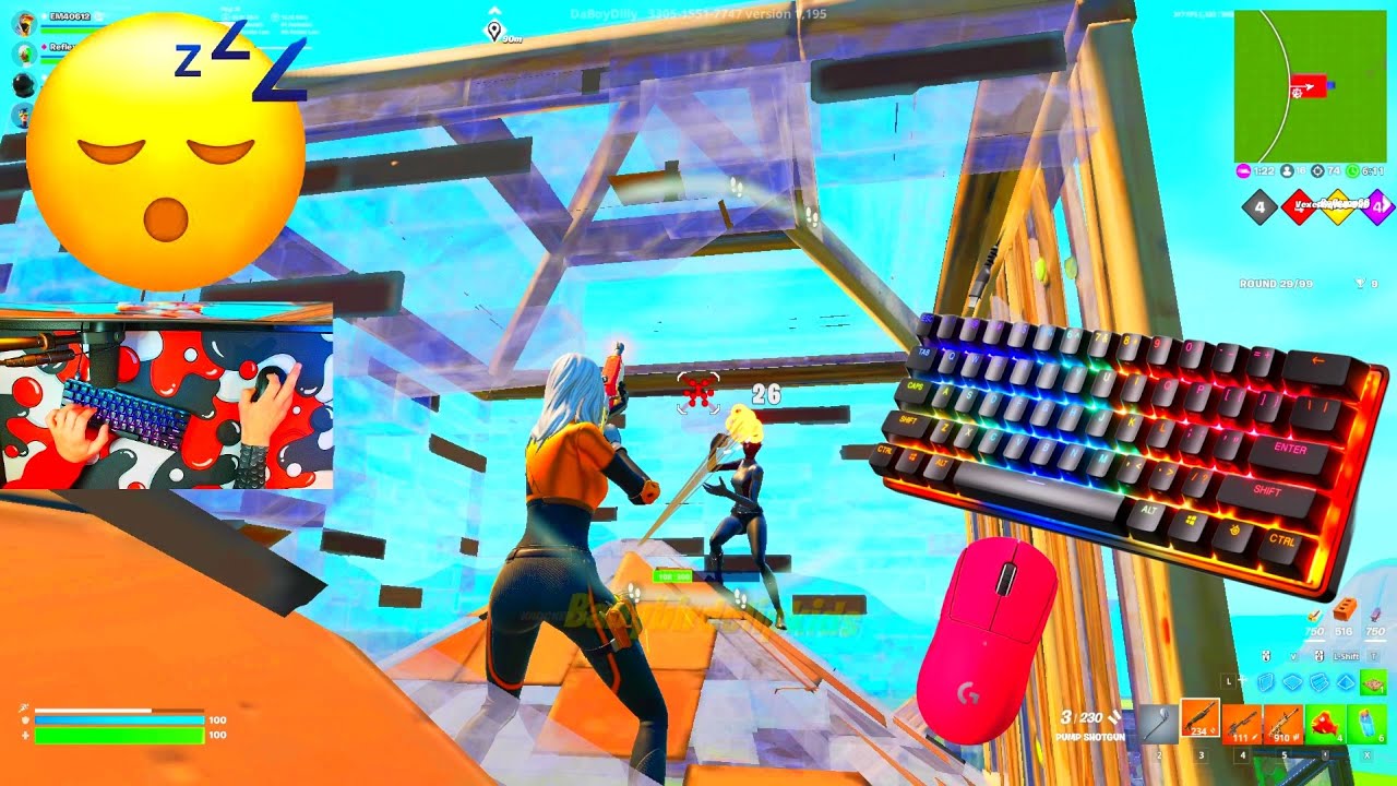 [3HR]Steelseries Apex Pro Mini ASMR Chill Fortnite🤩Keyboard Sounds ASMR ...