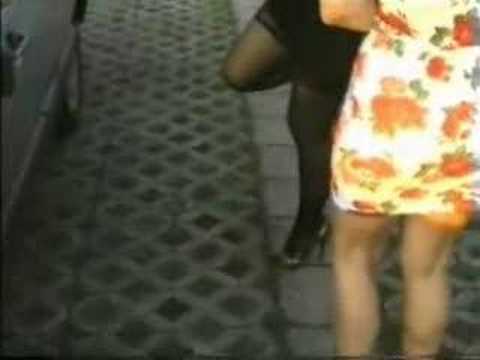 Candid film of 2 housewives in nylons and heels