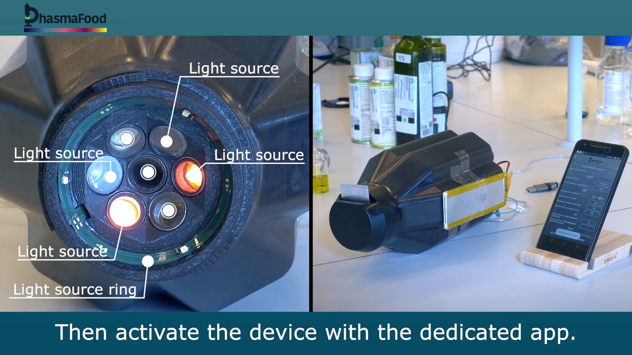 PhasmaFOOD: A smart, portable food sensing device - YouTube