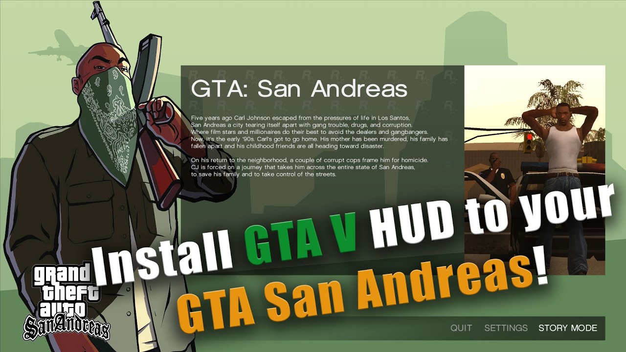 Tutorial How To Install GTA V HUD UI Mod to GTA San Andreas - YouTube