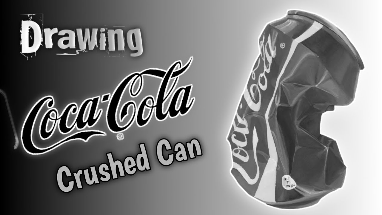 Drawing Time Lapse: A Crushed Coca-Cola can | Realistic Art - YouTube