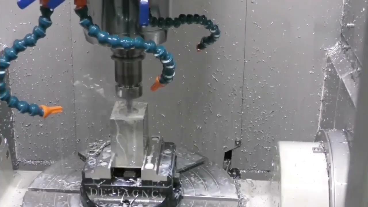 5 axis 5 simultaneous cnc milling machine machining center - YouTube