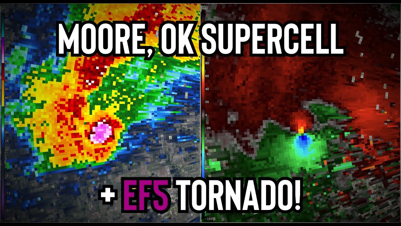 Moore, OK Supercell Radar Loop - EF5 Tornado! - YouTube