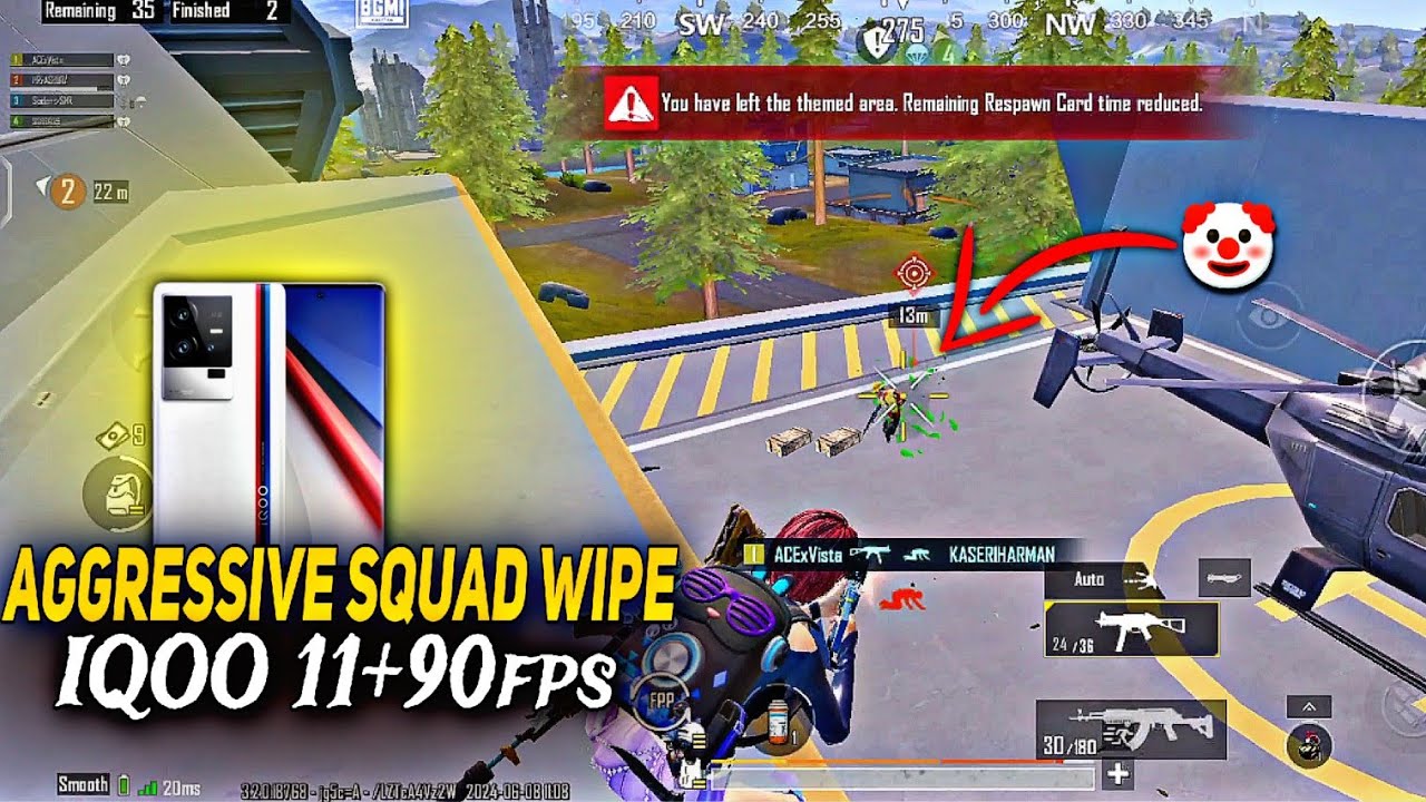AGGRESSIVE SQUAD WIPE IN BGMI 3.2 UPDATE 💥 IQOO 11 SMOOTH + 90FPS PUBG ...